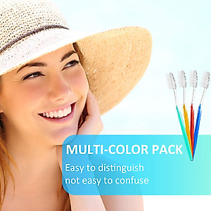 Disposable Toothbrushes Individually Wrapped Toothbrushes Medium Soft Bristle Tooth Brush Manual Disposable Travel Toothbrush Set for Adults Kids Travel Toiletries, 4 Colors (200 Pieces)