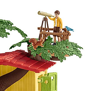 Schleich Farm World Adventure Tree House 28-piece Playset for Kids Ages 3-8, 5.91x6.3x7.09inch