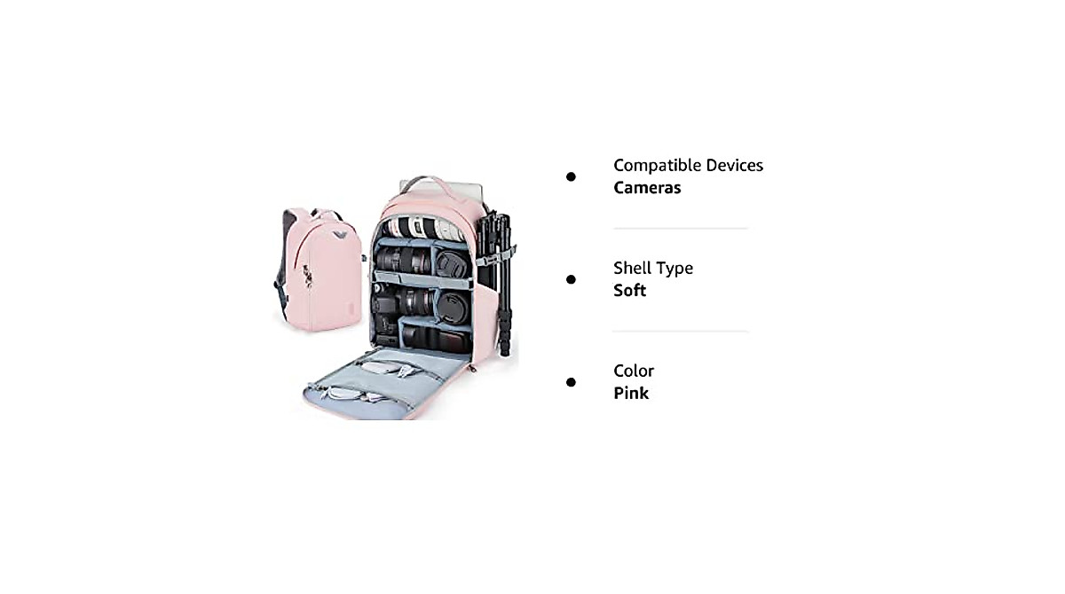 BAGSMART Camera Backpack for DSLR & Laptop - Water-Resistant & Secure