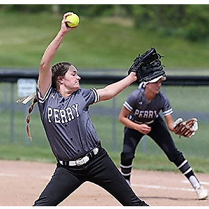 Tebery 6 Pack Yellow Sports Practice Softballs, 12-Inch Official Size and Weight Slowpitch, Unmarked & Leather Covered Training Ball for Games, Practice and Training (Yellow)