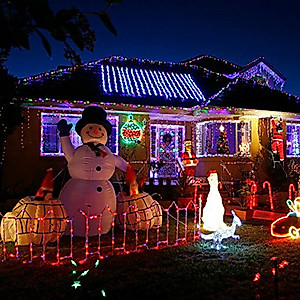 KYD 72ft 22m 200 LED Solar String Lights Christmas Lights Solar Powered Starry Lighting Waterproof Outdoor String Lights for Indoor Gardens Xmas Tree Homes Wedding Party Decor