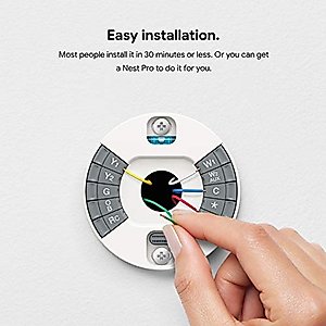 Google Nest Learning Thermostat - Programmable Smart Thermostat for Home - 3rd Generation Nest Thermostat - Works with Alexa - Black