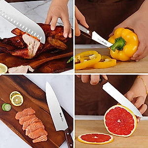 Knife Set,15-Piece Kitchen Knife Set with Block Wooden, Knife Block Set with High carbon stainless steel, Professional Chef Knife Set for Kitchen