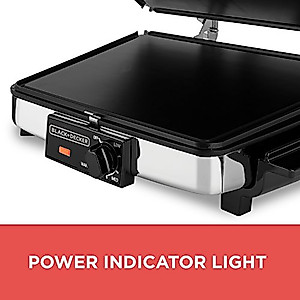 BLACK+DECKER 3-in-1 Waffle Maker with Nonstick Reversible Plates, Stainless Steel, G48TD