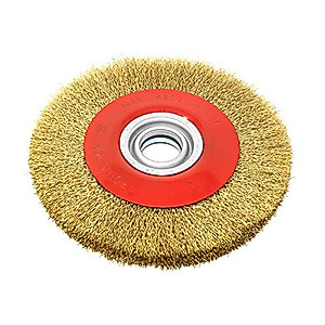 WEN WW8058 8-Inch x 3/4-Inch Crimped Steel Bench Wire Wheel with Arbor Adapters