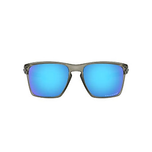 Oakley Men's OO9341 Sliver XL Rectangular Sunglasses, Matte Grey Ink/Sapphire Iridium Polarized, 57 mm
