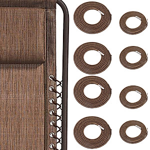 SunnyZoo Professional Replacement Cords for Zero Gravity Recliner Repair Tool for Lounge Chair(Brown-8Cords)