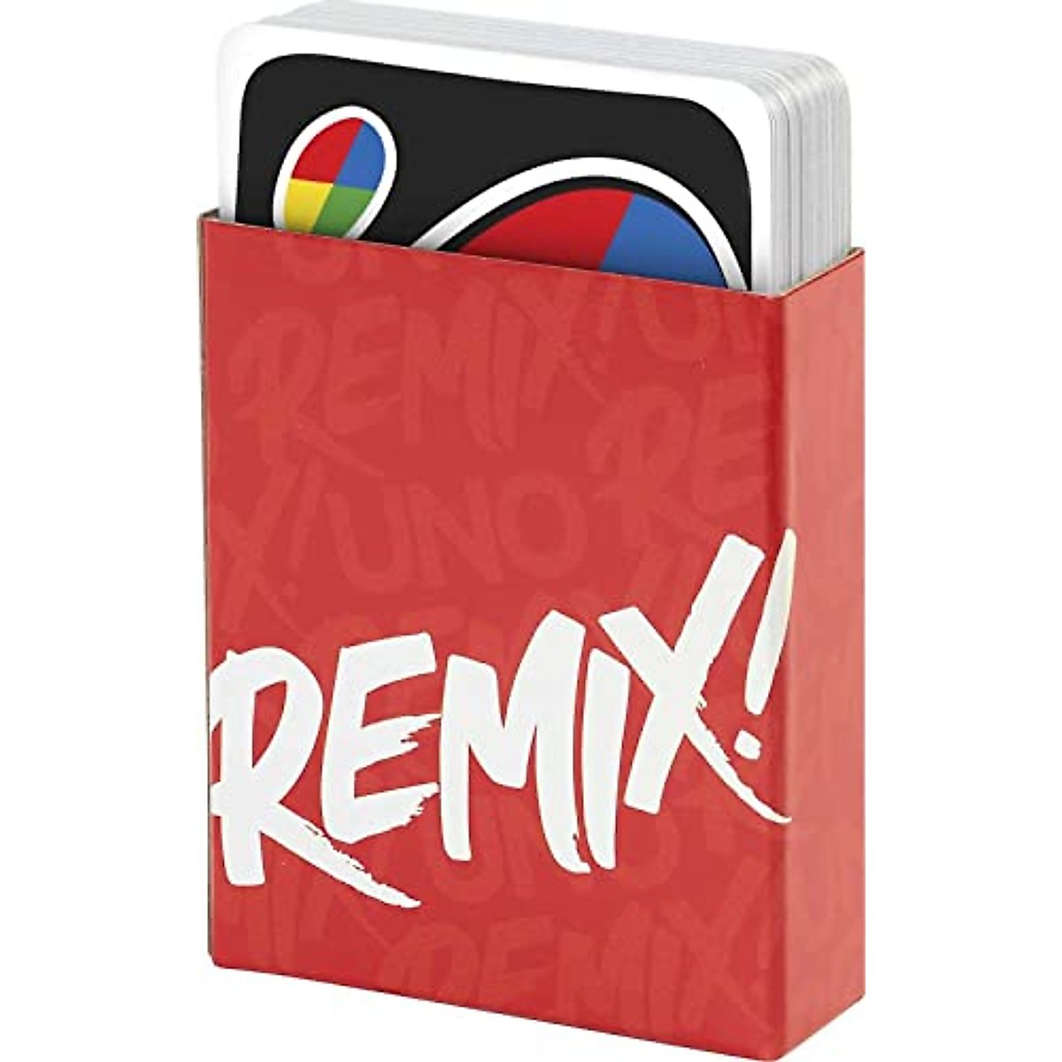 Mattel Games UNO Remix Card Game for Family Night with Customizable Options & Write-On Cards in Storage Tin for 3-6 Players