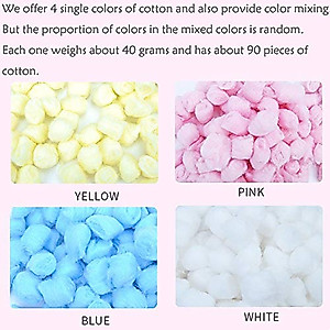 Warm Bedding in Cotton, Cotton Balls Filler for Hamster House, Eliminate Loneliness Enhance Sense of Security for Small Animals Hibernation Like Hamster, Mice, Chinchilla