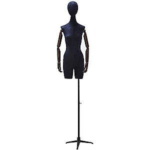 Mannequin Dress Form Torso Mannequin Torso Female Tailors Dummy Mannequin Dressmakers Dummies Fashion Students Display Bust Adjustable for Apparel Jewelry Display Stand (
