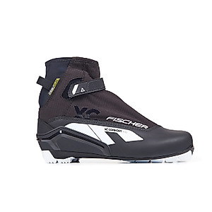 Fischer Men's XC Comfort PRO Adult Warm Lightweight Durable Stable Non Slip Fitness Outdoor Nordic Cross Country Ski Boots, Black/White, Size 39