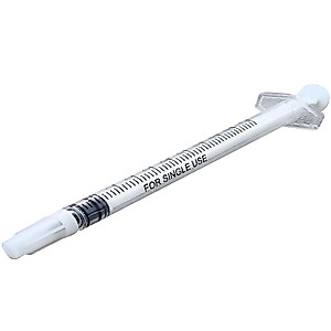 100 Pcs 1ml 1cc Syringe No Needle Plastic Syringe with Caps for Pets Oral, Refilling, Oil or Glue Applicator, Measuring or Transfering Tiny Amount of Liquids