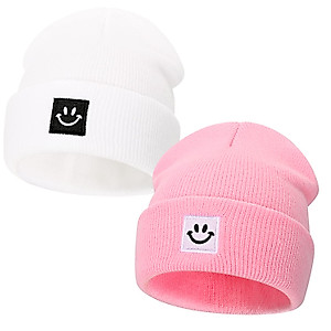 DANMY Baby Beanie Hat, Newborn Toddler Winter Warm Knit Hat, Kids Soft Beanie Cap