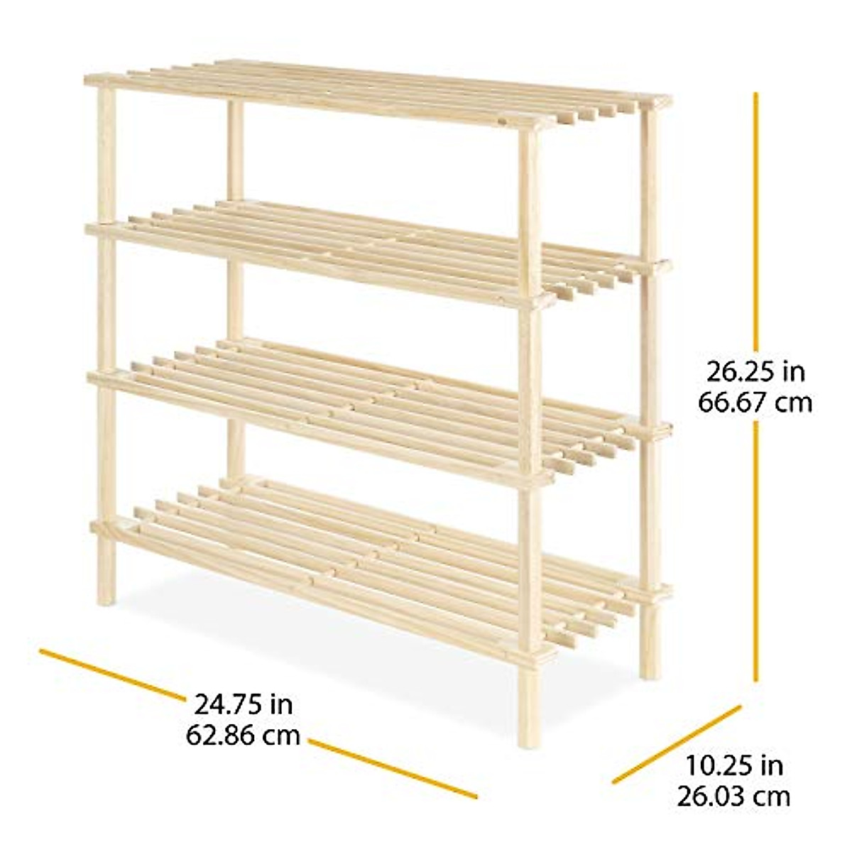 Whitmor Wood 4-Tier Shelf