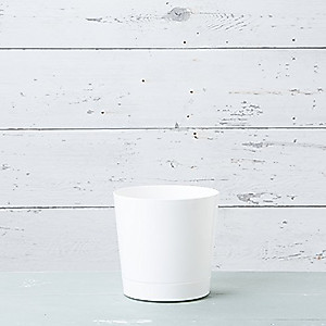 Novelty Majestic Full Depth Cylinder Pot, Glossy White, 10-Inch (10102)