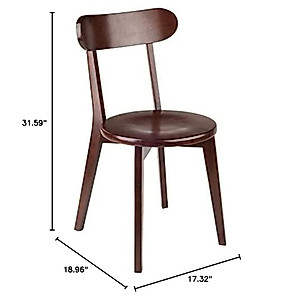 Winsome Pauline 2-PC Set Chair, Walnut, 17.32x18.96x31.59
