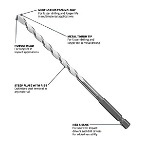 Bosch MP16 1/2 In. x 4 In. x 6 In. Daredevil Multipurpose Drill Bit