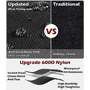 Lekakii Backpack for Traveling On Airplane, Travel Backpack for Women Men, 45L Nylon 600D Waterproof Carry On Backpack, Personal Item Laptop Backpack Black