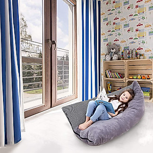 Stuffed Animal Bean Bag Chair Kids Toy Storage Organizer Stuffie Seat, Foldable Floor Chair Sofa Toy Storage Bean Bag Chair Seat for Kids, Teens and Adults Extra Large Super Soft Velvet，Cover Only