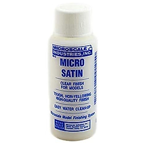 Microscale Industries, Inc. Micro Set, Micro Sol, Micro Flat, Micro Satin, 1 oz. Bottles, One of Each with Make Your Day Paintbrush Set