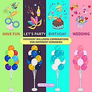 Balloon Column Stand Kit Set of 2 - Balloon Tower with Stand, Base, and Pole,Backdrop Decoration for Wedding, Baby Shower, Birthday Party, or Bachelorette Parties (No balloon)