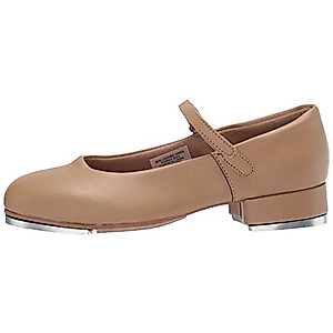 Leo Women's Rhythm TAP Dance Shoe, tan, 5 Medium US