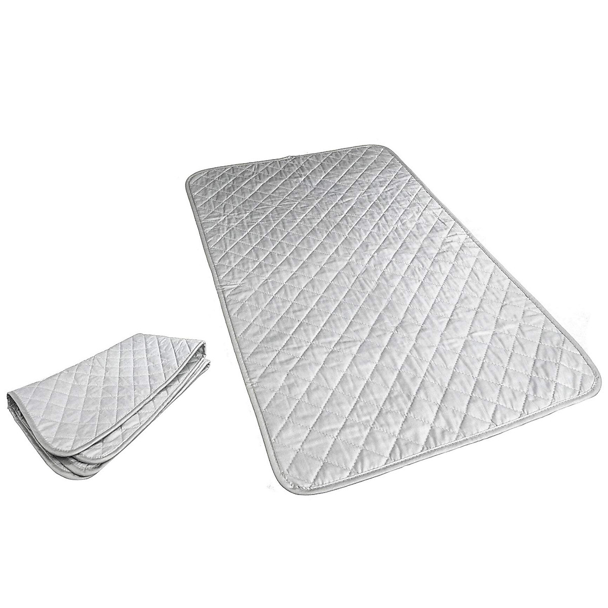 Ironing PadMat Iron Anywhere Portable Travel Ironing Blanket100%Cotton Quilted Protect Surfaces Weighted Corners Cover for Washer Dryer Table Top Countertop Small Ironing Board 18" x 31