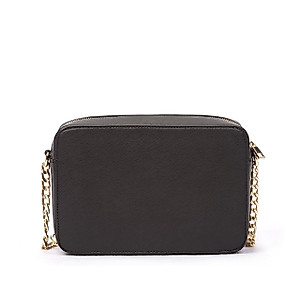 Korvara Saffiano Crossbody Bag - Womens Small Vegan Saffiano Leather Top-Zip Handbag