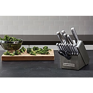 Calphalon Kitchen Knife Set with Self-Sharpening Block, 15-Piece Classic High Carbon Knives