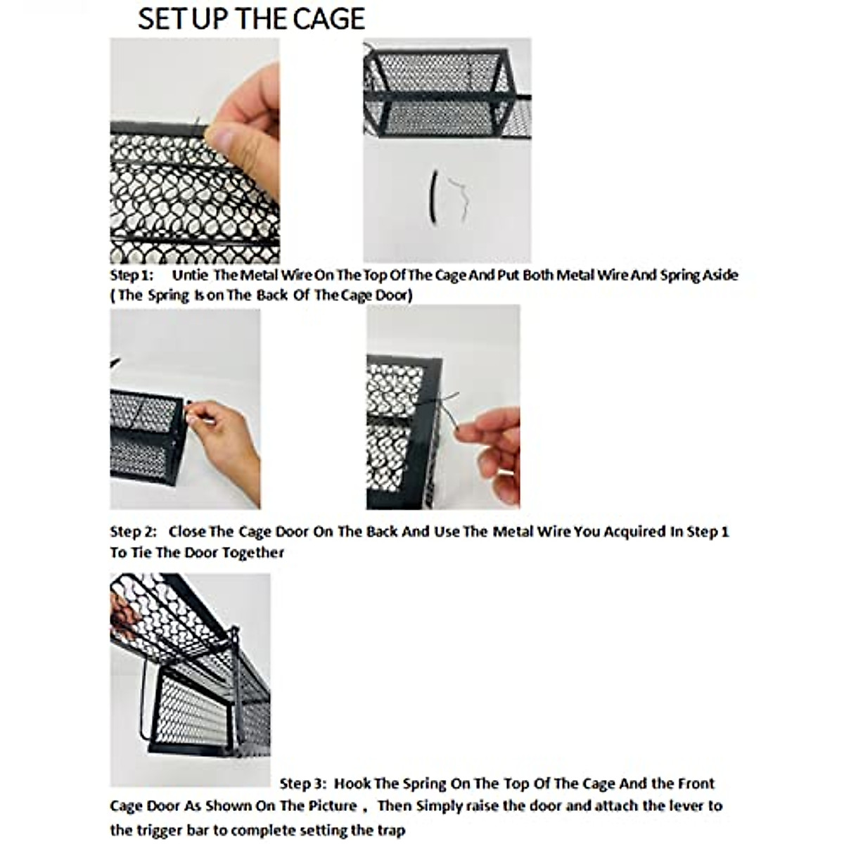 3 Pack Mouse Trap Catch Release Humane Animal Rodent Cage Trap Mice Rats Chipmunks Squirrel Easy to Use