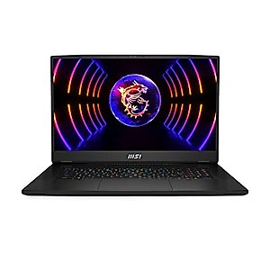 MSI Titan GT77 17.3" UHD 144Hz Mini LED: Intel Core i9-13980HX, RTX 4090, 128GB DDR5, 4TB NVMe SSD, Thunderbolt 4, USB-Type C, Cooler Boost Titan, Win 11 Pro: Core Black 13VI-042US