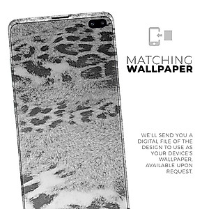 DesignSkinz White and Black Real Leopard Print Protective Vinyl Decal Wrap Skin Cover Compatible with The Samsung Galaxy S20 (Screen Trim & Back Glass Skin)