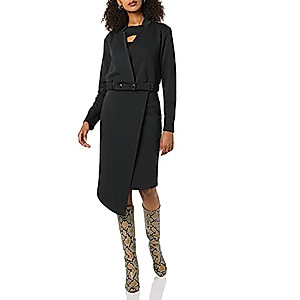 TEREA Women's Madelyn Cropped French Terry Jacket, Black, L