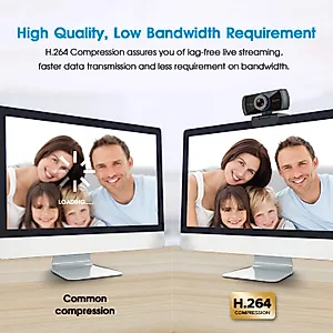 Angetube 1080P Webcam for Streaming, 920 PC Web Camera Calling Video Recording Cam for Windows Mac Conferencing Gaming Xbox Skype OBS Twitch Xsplit GoReact with Microphone & 100-Degree View Angle