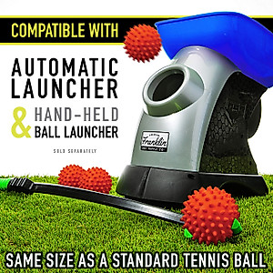 Franklin Sports Ready Set Fetch All Weather Ball - Launcher Ball - Slobber and Water Resistant,Orange