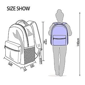 DerlonKaje Axolotl & Sea Weed Aquarium Backpacks School Book Bag Travel Hiking Camping Daypack