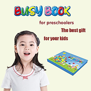 My Preschool Toys Gift for Kids & Toddlers Boy Girls,Reusable Waterproof Busy Book Quiet Book Activity Board Busy Educational Learning Toys Work Book(11 Themes-Style C)
