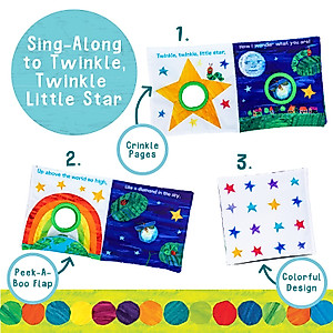 KIDS PREFERRED Eric Carle Soft Book: Twinkle Twinkle Little Star with Sounds, 7 inches (55736)