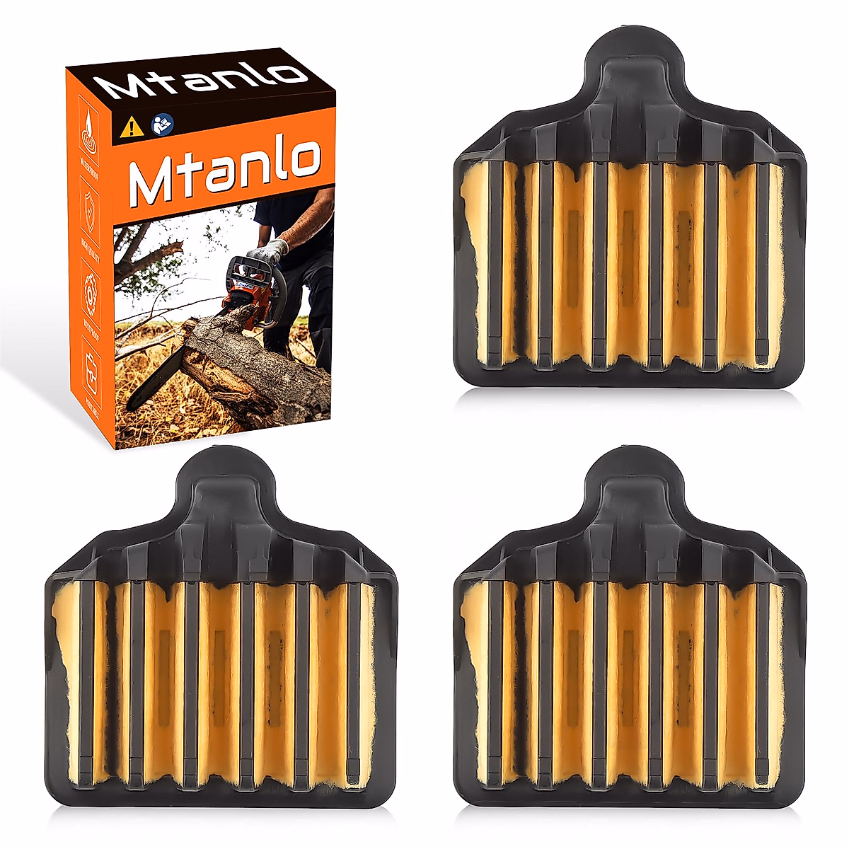 Mtanlo 3Pc Air Filter 575296301 Fit For Craftsman 358.350980 358.350981 358.350982 Chainsaw, Air Filter Assy.