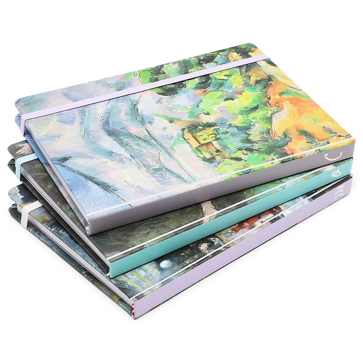 Hardcover Journal Notebooks (Impressionist Designs, 3 Pack)