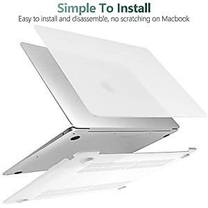 Batianda Laptop Case for MacBook Pro 13 A2338 M1/M2 A2289 A2251 Model 2020 2022 Release, PC Hard Shell Case with Keyboard Cover & Screen Protector for Newest Mac Pro 13-inch Touch Bar, Matte Clear