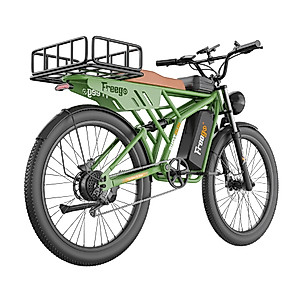 Freego Electric Bike for Adults, 1000W/48V/20Ah, F4 Electric City Bike 24 x 2.4 MTB Tires Ebike Electric Bicycles Removable Battery, 28MPH & 40 Miles, with Rear Cargo Rack