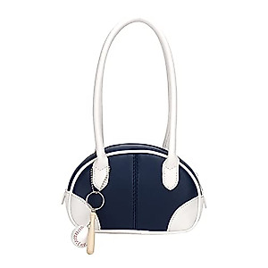 Chloe soo Women Shoulder Bags with a baseball pendant Underarm Purse Tote Handbag Retro Classic Small Purse clutch Buckle Closure 53
