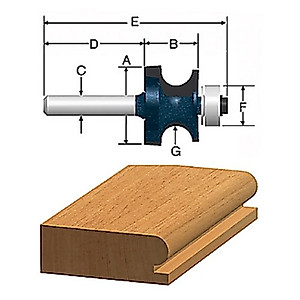 BOSCH 85631MC 7/8 In. Edge Beading Router Bit