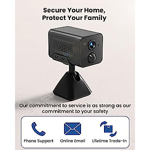 MUBVIEW Cameras for Home Security, Indoor Camera Wireless with Phone App, 1080P Battery Powered Camera, 30ft Night Vision, 2.4GHz, Human Detection, Siren and APP Alert, Two-Way Audio, Cloud/SD