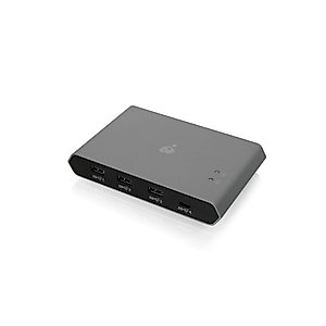 IOGEAR USB-C 2 Port Switch - Transfer Files Between PC & Mac OS X - 3 USB-A - 1 USB-C - Switch Method Remote - Mouse or Hotkey - LED Indicator - USB-C 85W Pass Through - GUS4C2
