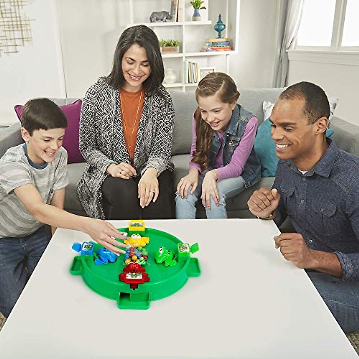 Hungry Frogs Board Game – Intense Game of Quick Reflexes – Pre-School Game for Ages 3 and Up; for 2 to 4 Players