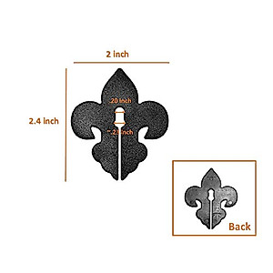 FLAG COASTER Garden Flag Stopper - Weather-Resistant, Decorative Holder and Accessory for Outdoor Yard Garden Flag Poles - Keeps Flags from Flying Off in Windy Weather - Fleur de Lis Design (Black)