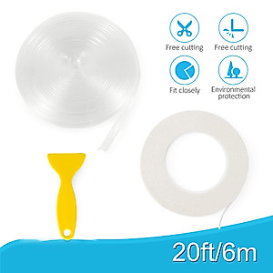 Baby Proofing, Tables Corner Guards Baby Child Safety, 20ft(6m) Soft Bumper Strip Furniture Clear Toddler Edge Corner Protectors, Desk Edge Cushion