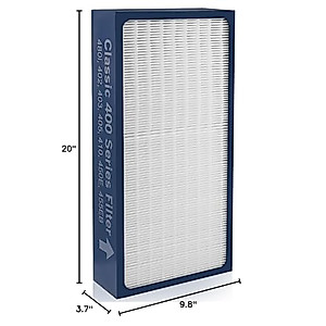 TOMORAL Classic 400 Series Replacement Filter Compatible with Blueair Classic 480i, 405, 403, 402, 410, 450E, 455EB, 3-in-1 H13 True HEPA and Carbon Filter [Upgraded]